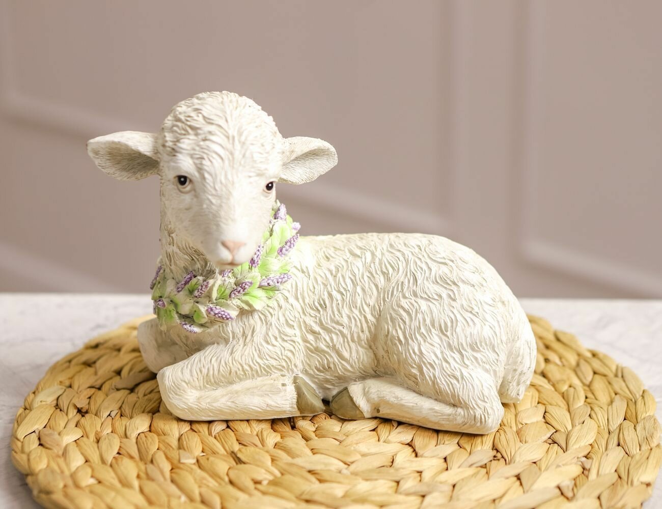 Декоративная фигура ягнёнок данни, 15 см, EDG 715501-10