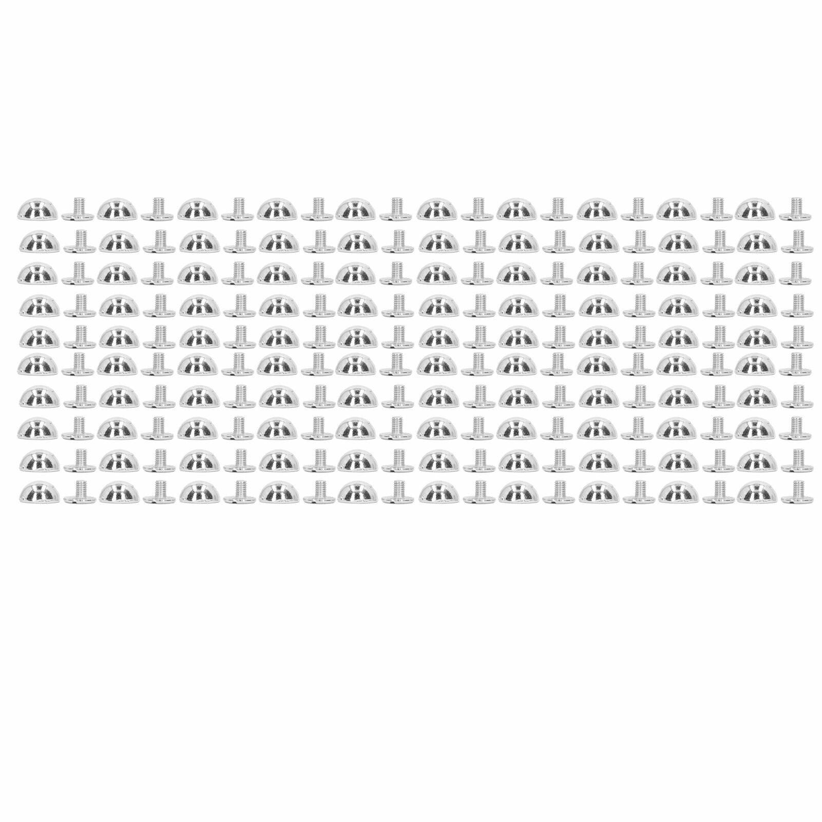 Набор из 100 кожаных заклепок диаметром 8 мм, круглые, грибовидной формы, с гальваническим покрытием, декоративные трубчатые металлические заклепки для рукоделия, серебристого цвета.