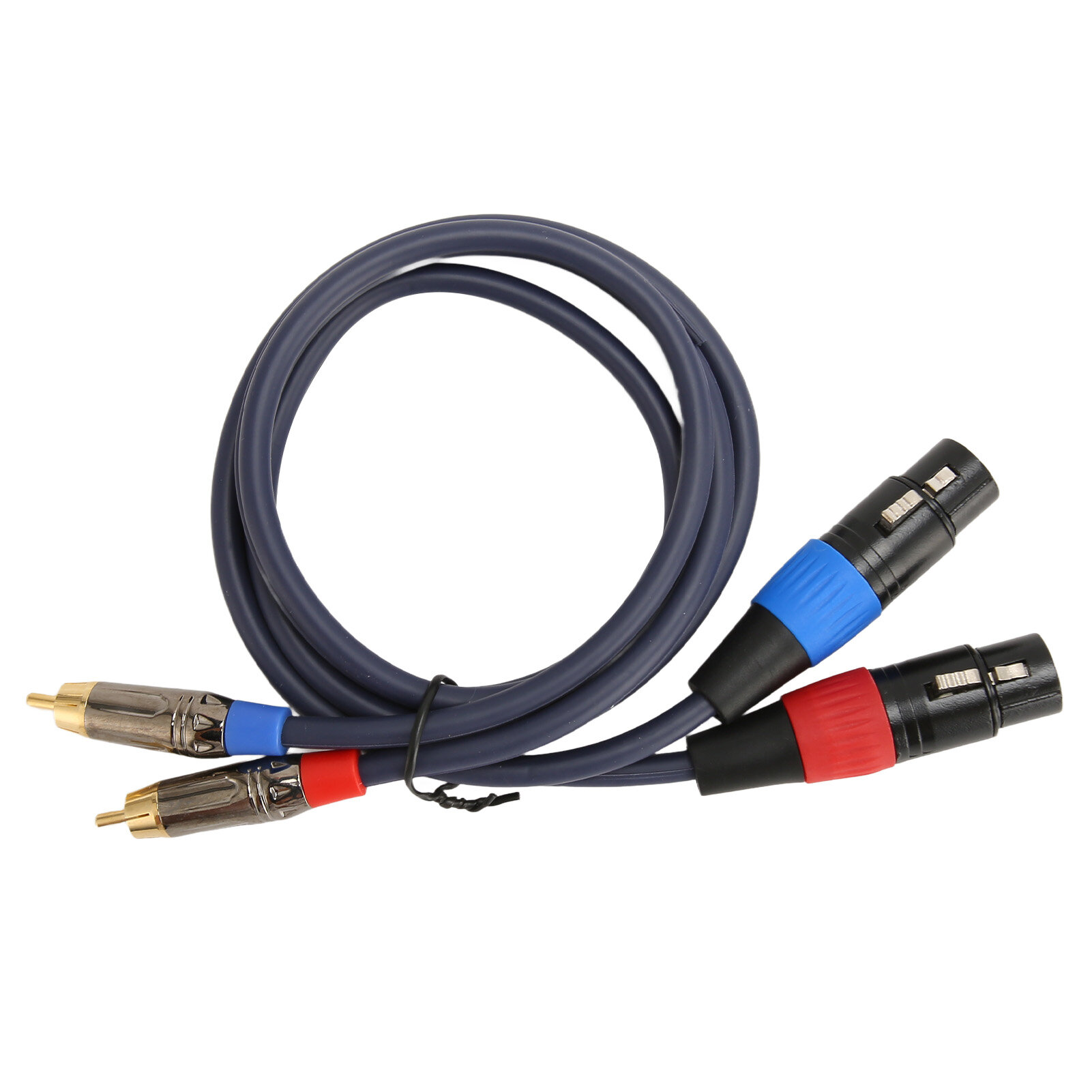 Двойной кабель XLR-RCA, 2x XLR Female - 2x RCA Male, позолоченный, 2 м