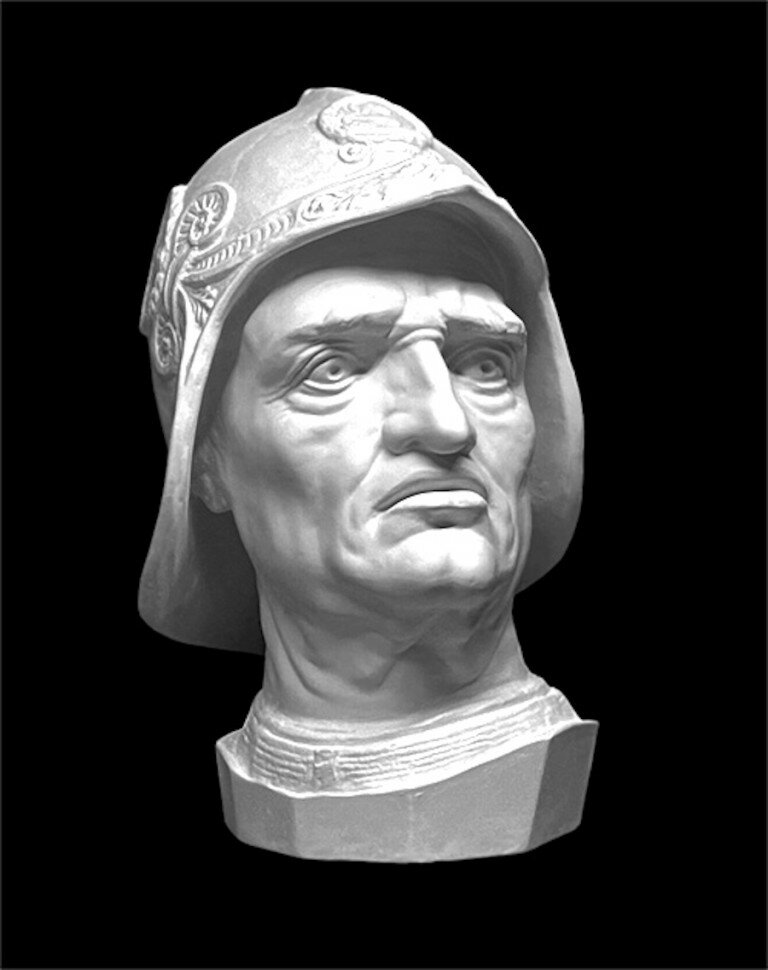 Гипс. Бартоломео Коллеони , h= 56 см, Экорше, артикул 10-200