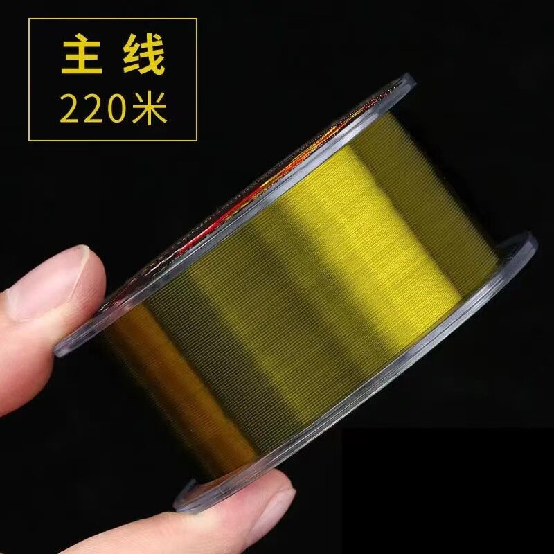 Леска рыболовная Luya Nylon Sea Rod Fishing Gear Strand, 220 м, золотая