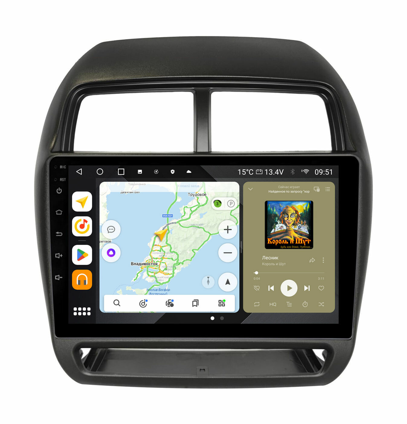 Магнитола Mitsubishi ASX, RVR 2016+ тип 2 / 10 дюймов, 4/64GB, 8 ядер, DSP, 4G, Android 10 / Wide Media