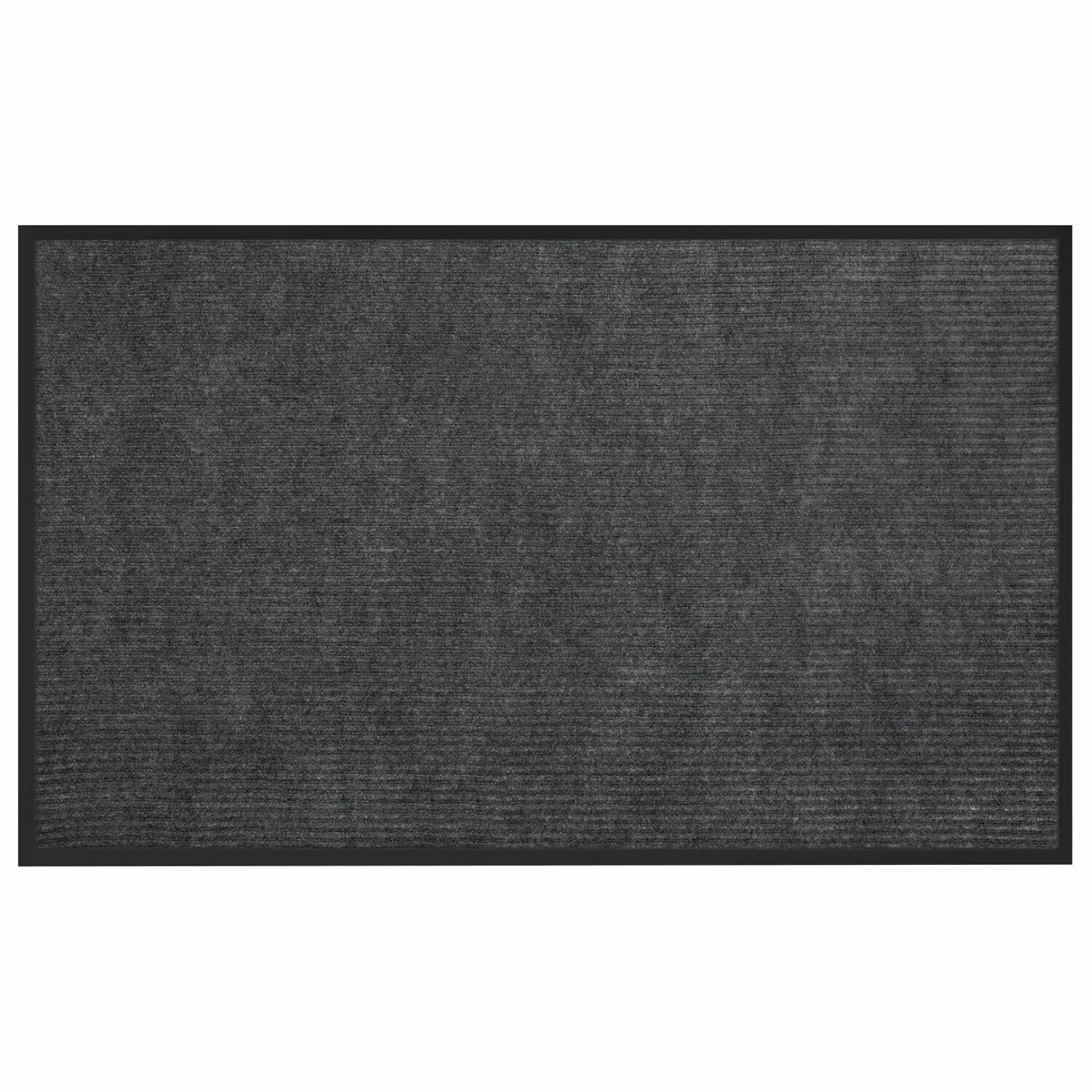 Коврик придверный 90х150 см, серый, влаго-грязезащитный, 430 г/м2, ребристый, любаша стандарт, 701039