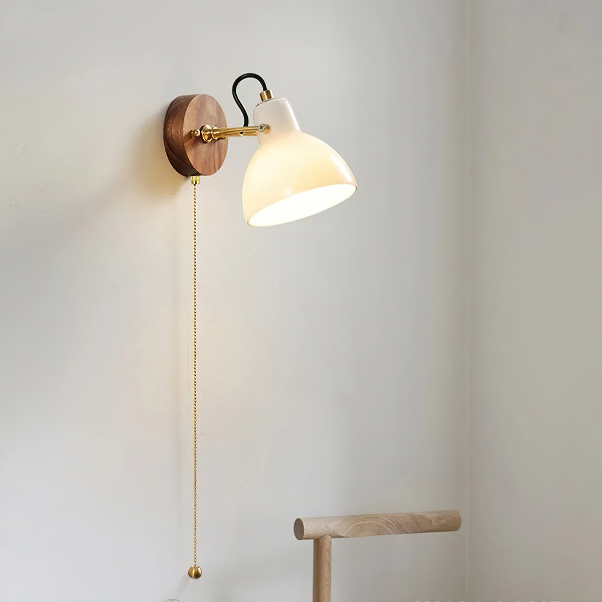 Светильник, E27, IP20, мощность 40 Вт, площадь освещения до 10 м², веревочный выключатель