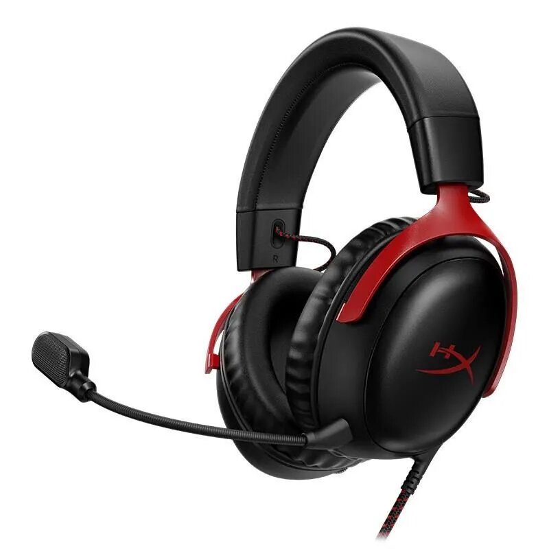 Наушники Hurricane 3 series black (HYPERX), оснащенные микрофоном с функцией шумоподавления и звуковым эффектом 2,4 ГГц.