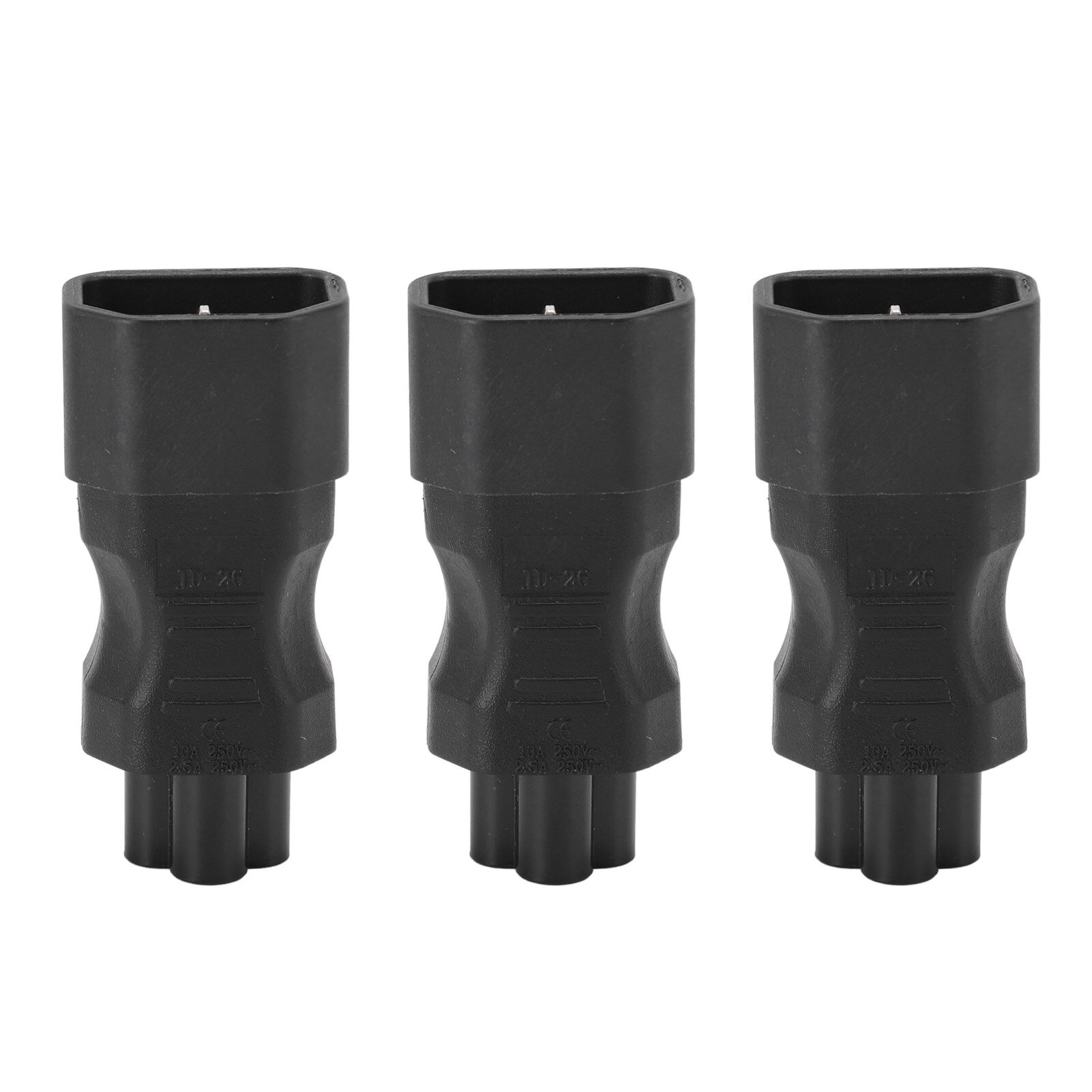 3 шт. адаптер питания IEC320 C14 — IEC320 C5, корпус из ПВХ, вилка преобразователя C14 в C5 2,5 А‑10 А, 250 В, 2500 Вт