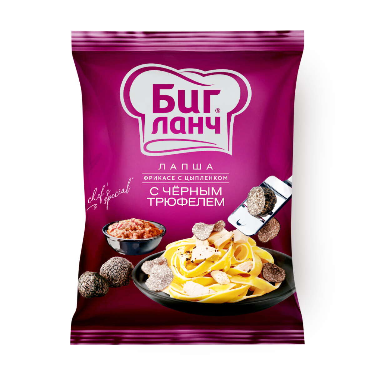 Лапша Биг Ланч "Фрикасе с цыпленком и черным трюфелем", 350мл, 1 шт