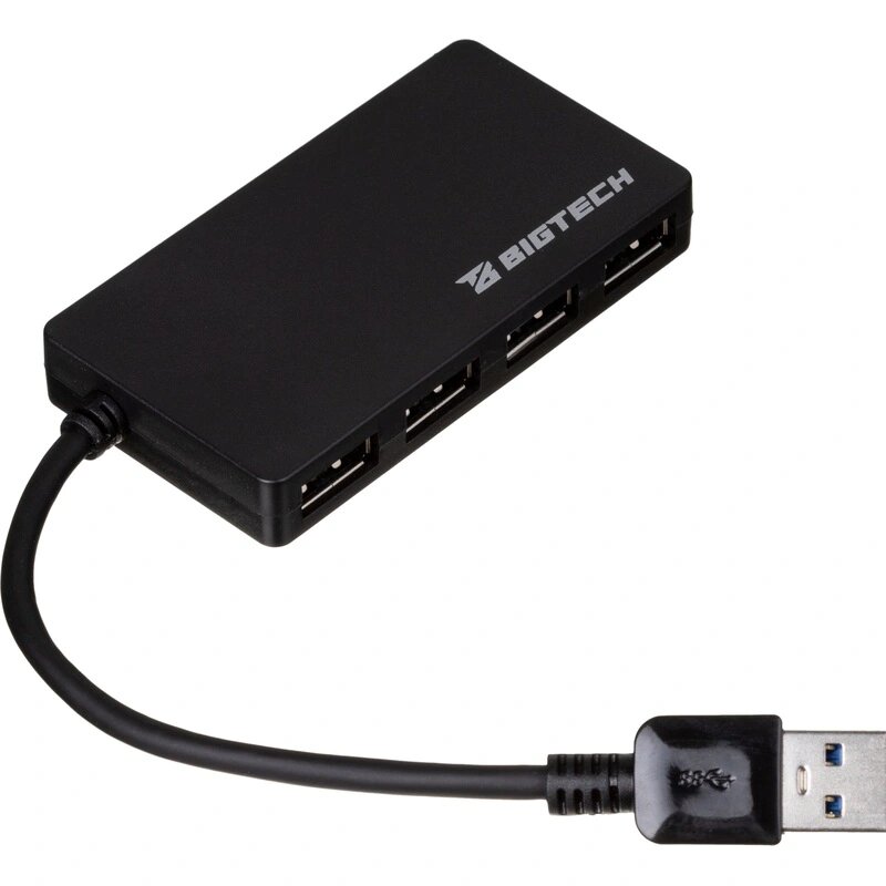Разветвитель USB HS005 USB 3.0x4/черный