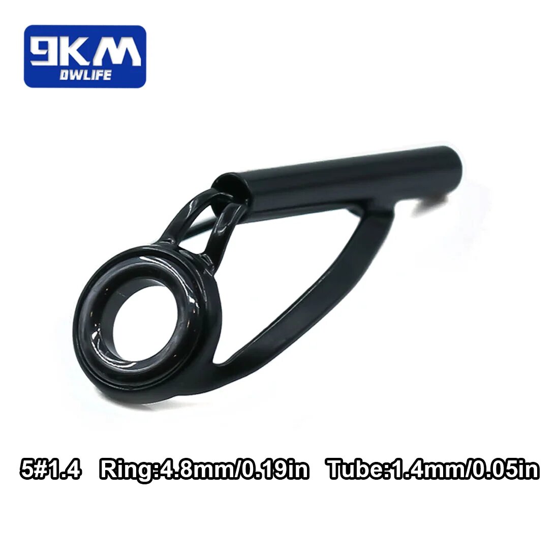 Наконечники для удочек 9KM DWLIFE из нержавеющей стали Черный, 4.8mmX1.4mm 5Pcs