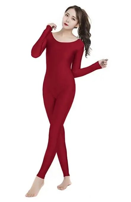 Женский комбинезон для танцев красный Deep red, XXL