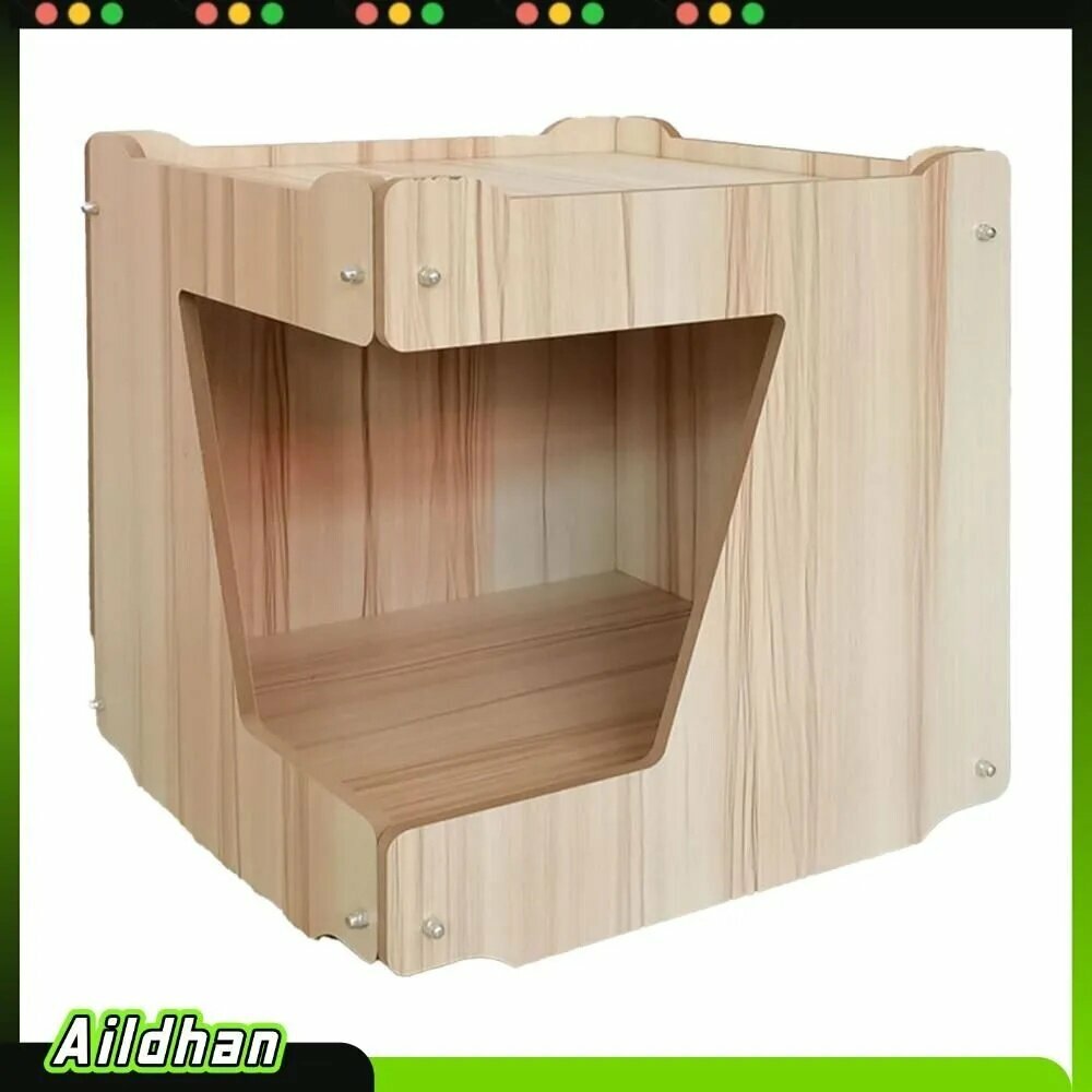 Деревянный кошачий домик