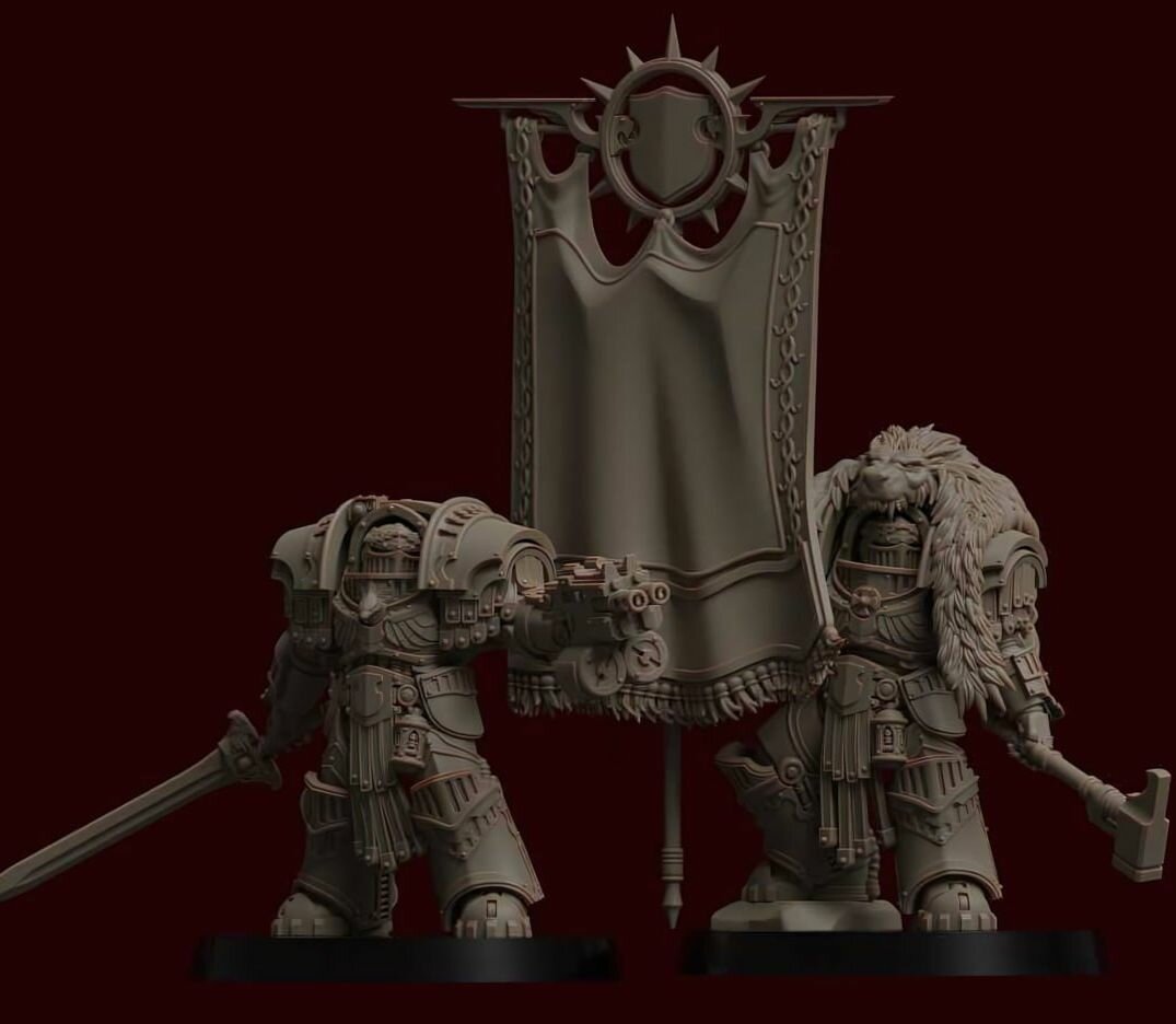 Cataphractii Terminator Ancient. С подставками. Warhammer 40.000