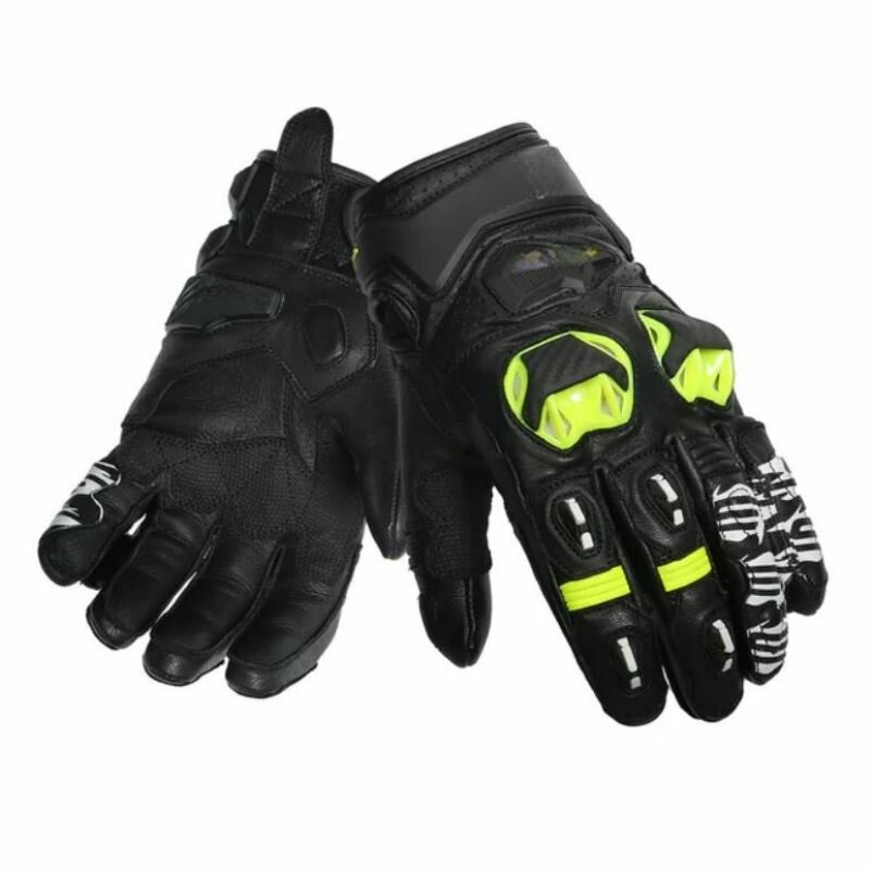 Scout Мотоперчатки кожаные Volcano Черный/Белый/Желтый XS
