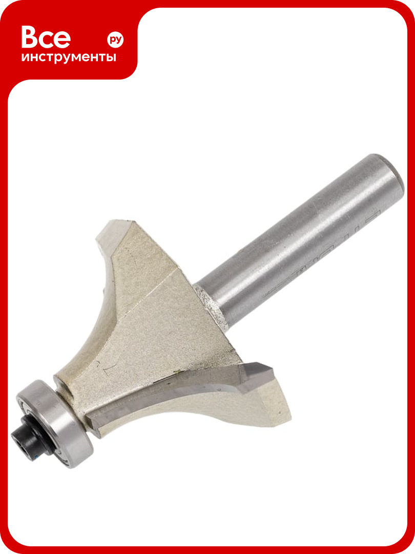 Фреза кромочная калевочная с нижним подшипником стф-1017 45x22 мм, R16 мм, хв-к 8 мм Strong стф-10174522