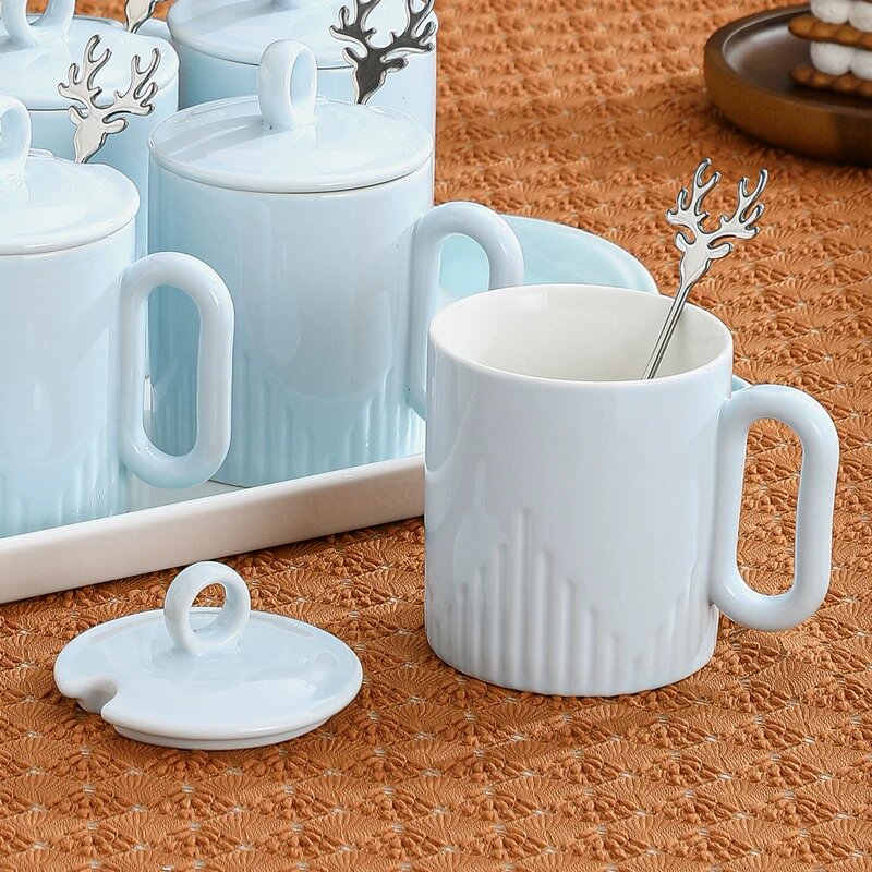 Керамическая кружка в скандинавском стиле, парная кружка для осеннего сезона, кружка для общежития, кружка для пар,