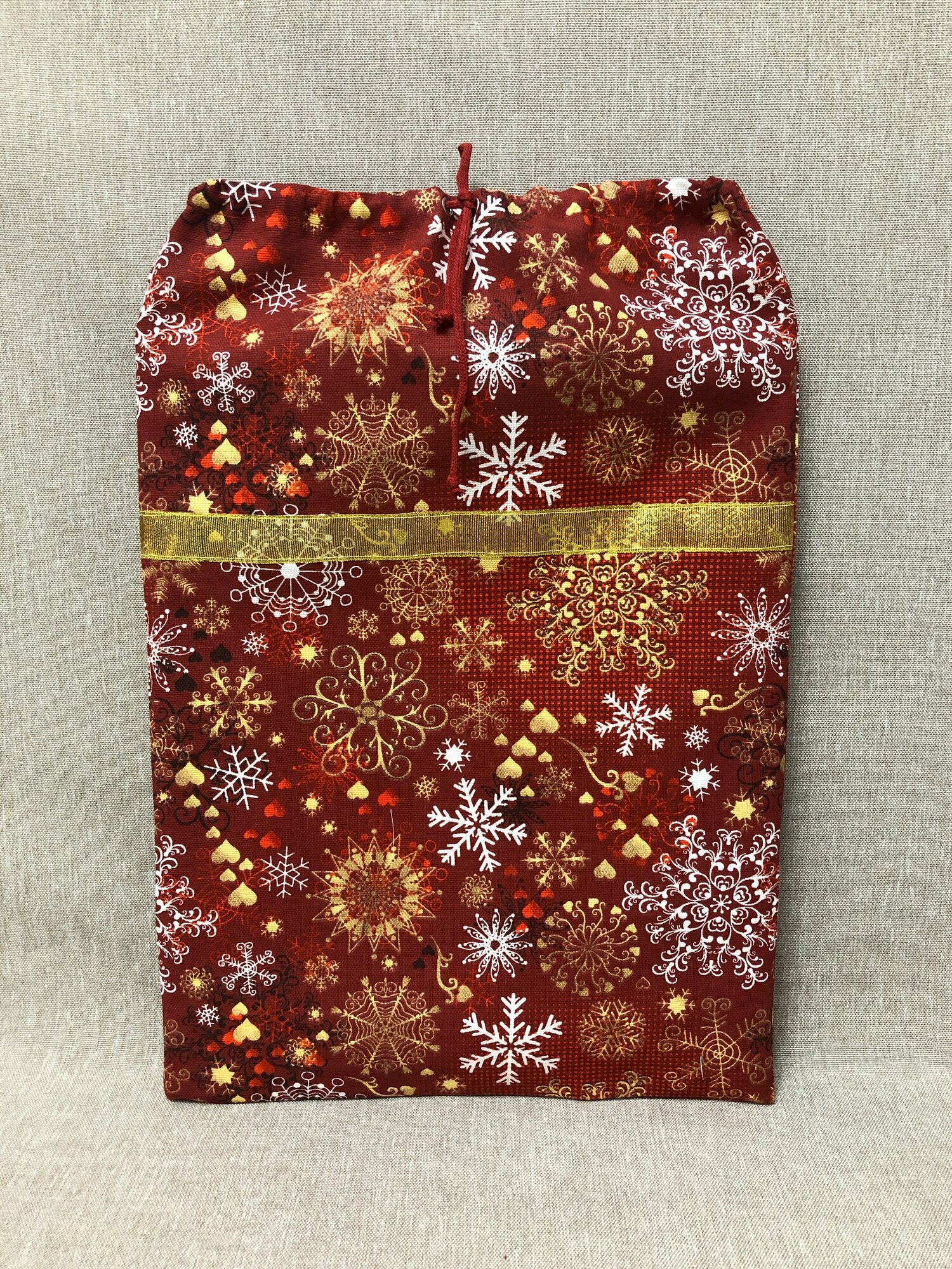 Мешок большой 34х50 см, цвет 12-5б, из рогожки, хлопковый, для упаковки и хранения