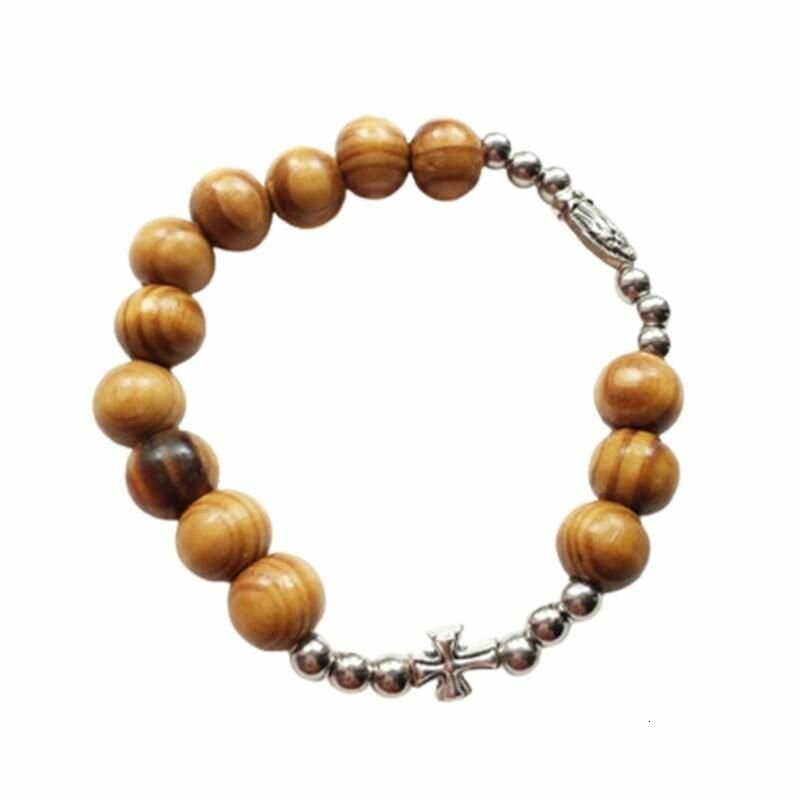Винтажный браслет-розарий с бусинами для крещения и молитвы, - Стиль 7