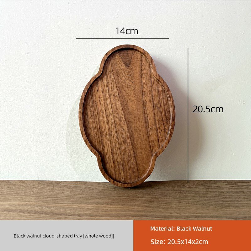 Поднос для чая с ореховым облаком, сухой чайный столик из цельного дерева, небольшой японский поднос для кофе, чайный