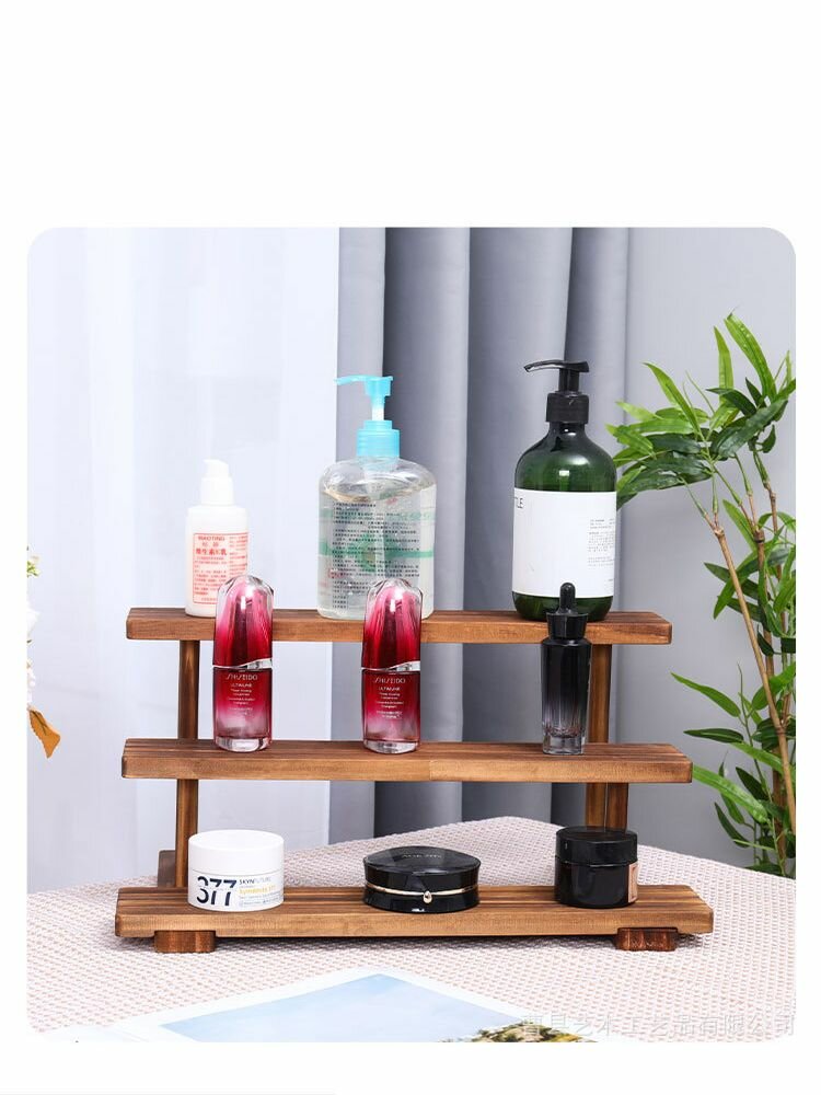 Натольный стеллаж-лестница из натурального дерева: мультифункциональный