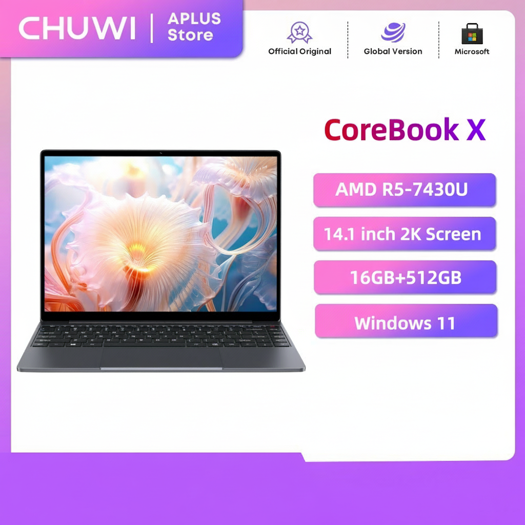 Игровой ноутбук Chuwi CoreBook X, 14.1", 16/512ГБ, R5 7430U, RX560, Windows