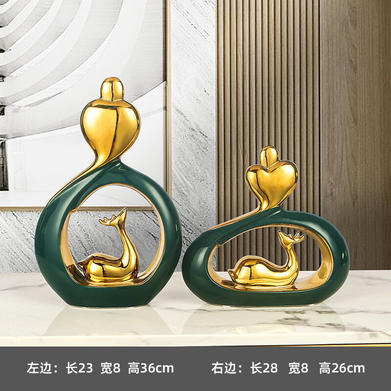 Изысканные керамические украшения, креативный декор для дома: для гостиной, тумбы под телевизор, винного шкафа, прихожей, предметы интерьера в стиле легкой роскоши.