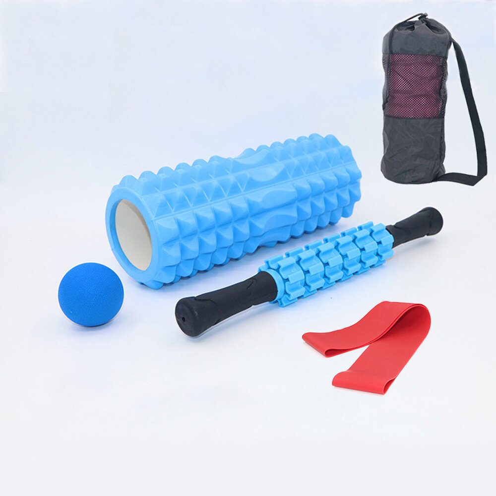 Пенный вал мышечный релаксер роликовый стержень Колонка для йоги фитнес Пластиковые роликовые колеса для ног Булава