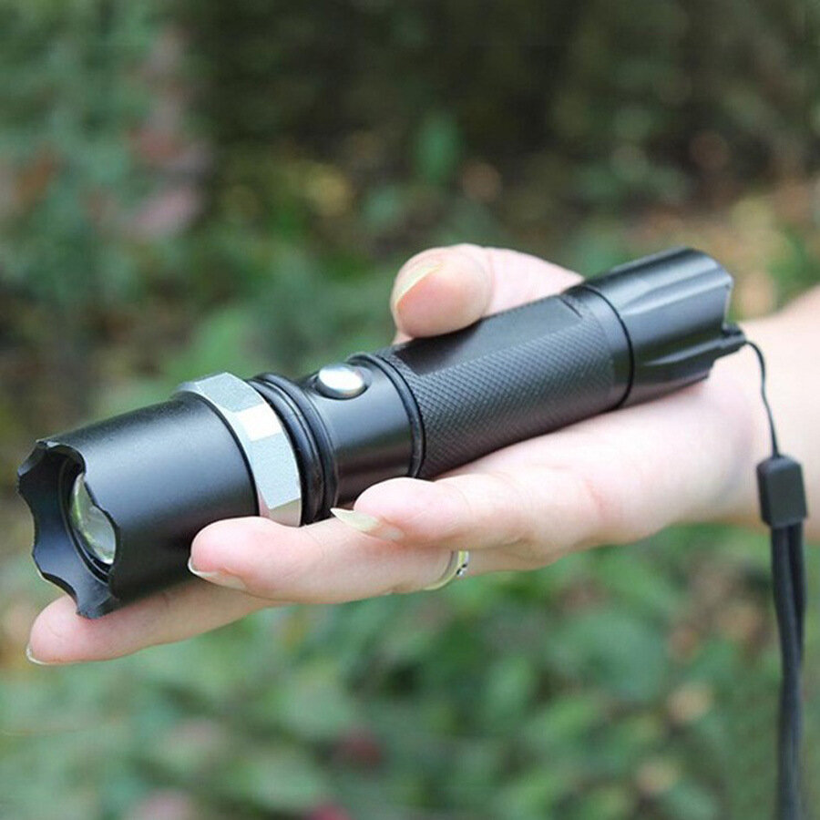 Сильный свет светодиодный фонарик наружный зум мини дальнего излучения зарядка ручной захват портативное освещение для
