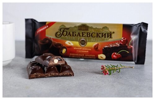 Шоколад Бабаевский с начинкой Вишневый брауни и целым фундуком 165 г ...