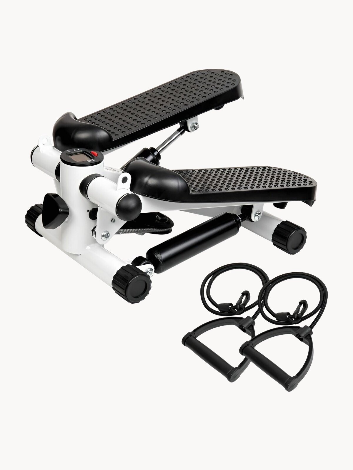 Мини - степпер тренажер для дома , с эспандерами для рук, нагрузка до 120 кг