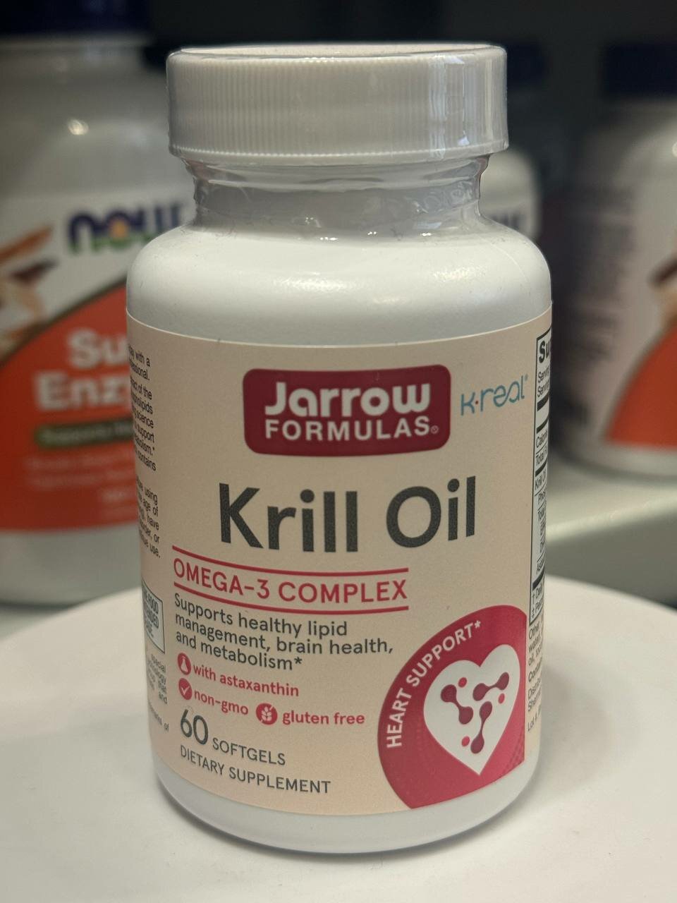 Jarrow Formulas Krill Oil, Масло Криля с Омега-3 и Астаксантином, 60 гелевых капсул