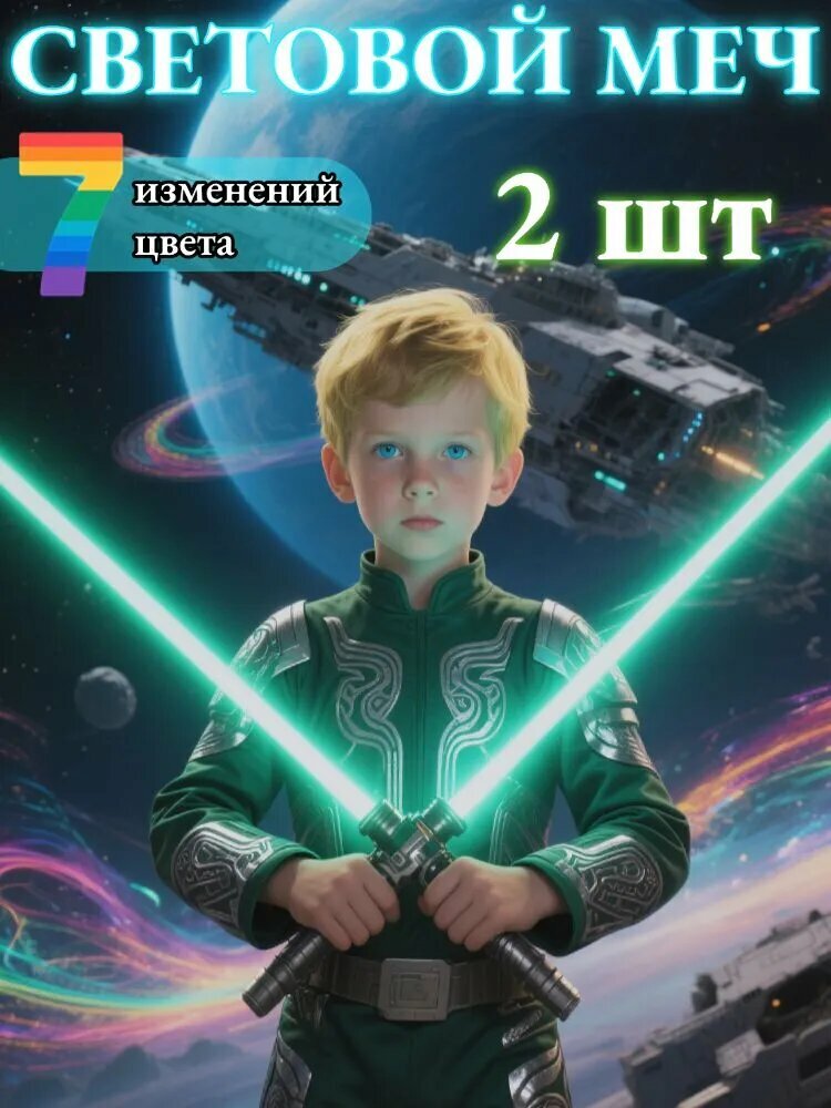 Световой меч Джедая Звездные войны 2 шт. / Меч лазерный игрушечный детский