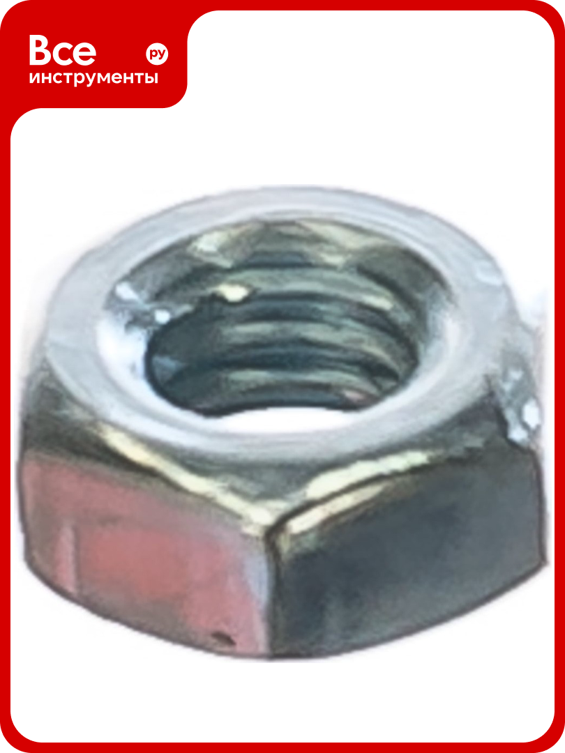 Шестигранная гайка DIN 934 оцинкованная М4, 500шт - коробка Tech-Krep 105245