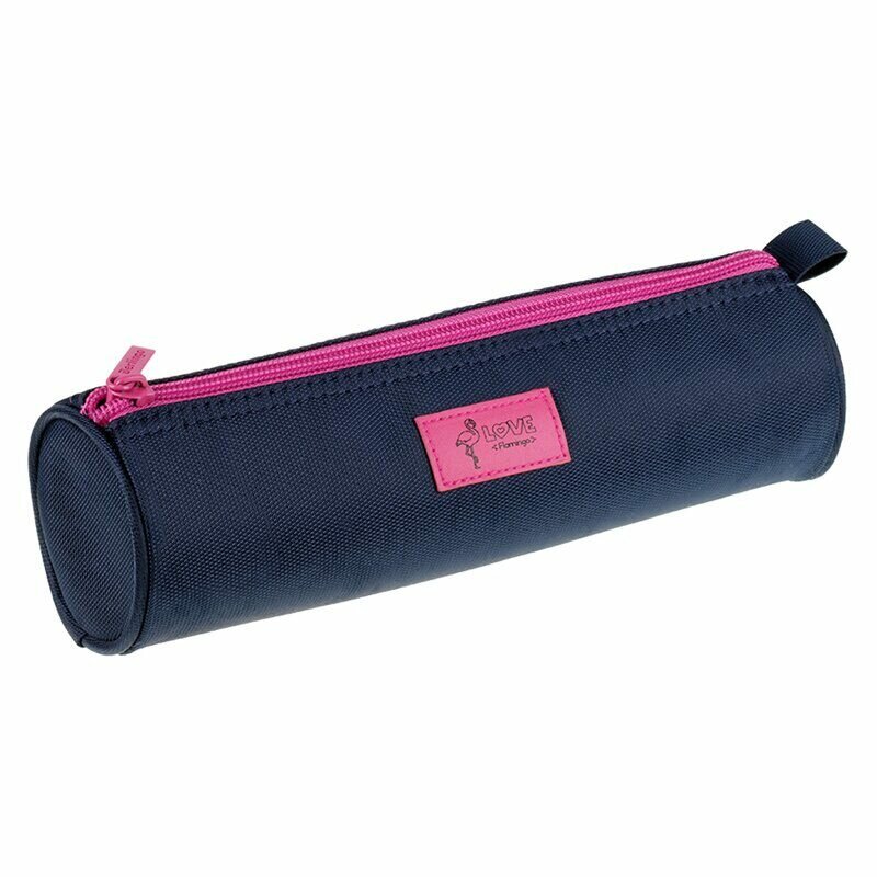 Пенал-тубус 210*60 Berlingo Color Zone Blue flamingo, полиэстер, PT04804