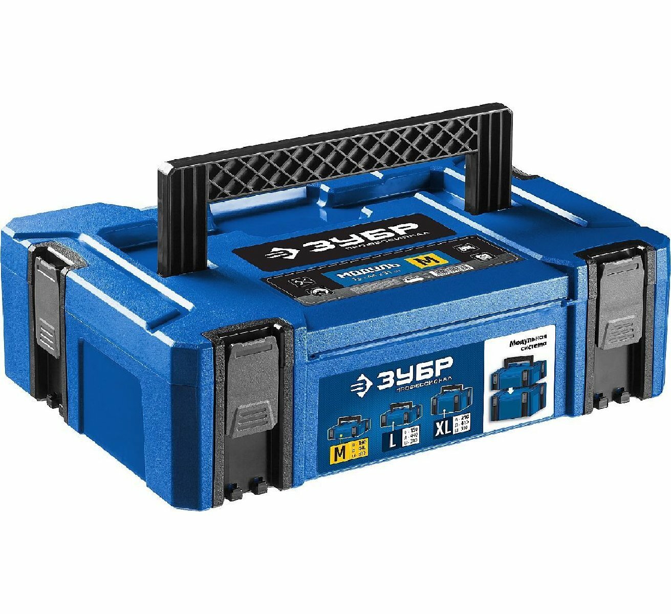 Ящик для инструмента ЗУБР Профессионал 443 х 310 х 128 мм с возможностью крепления ящиков пластиковый корпус