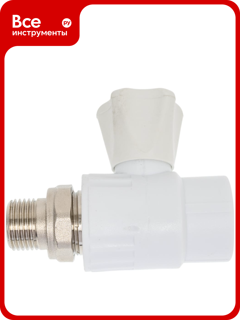 Шаровый кран Valfex 25х1/2 дюйма НР, прямой для радиатора 107-3706