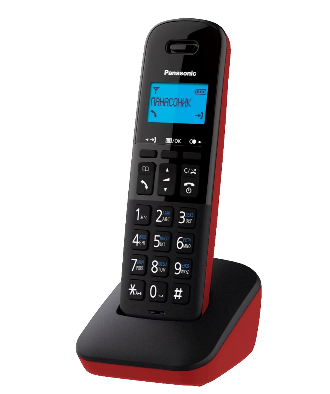 Радио телефон цифровой PANASONIC KX-TGB610RU (красный)