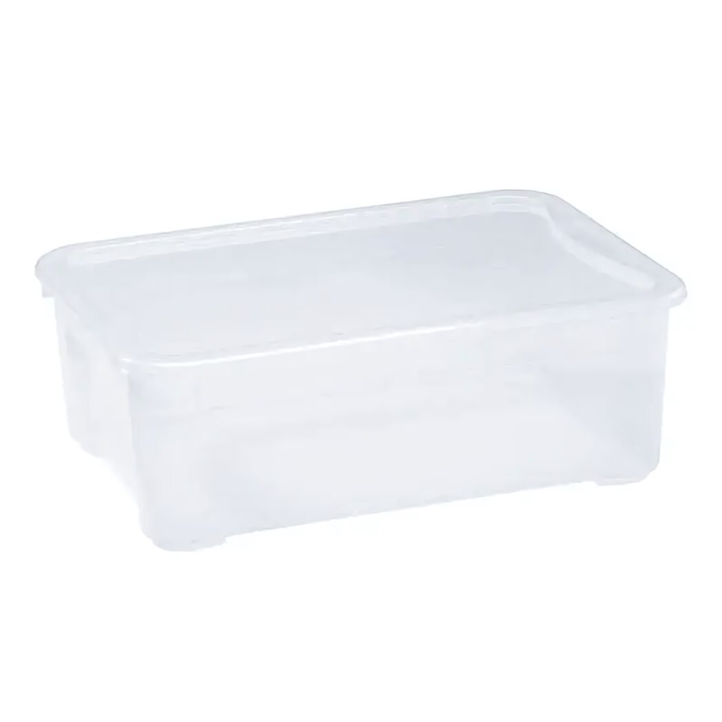 Контейнер пластиковый «Кристалл М» 555х190 мм, прозрачный, герметичная крышка
