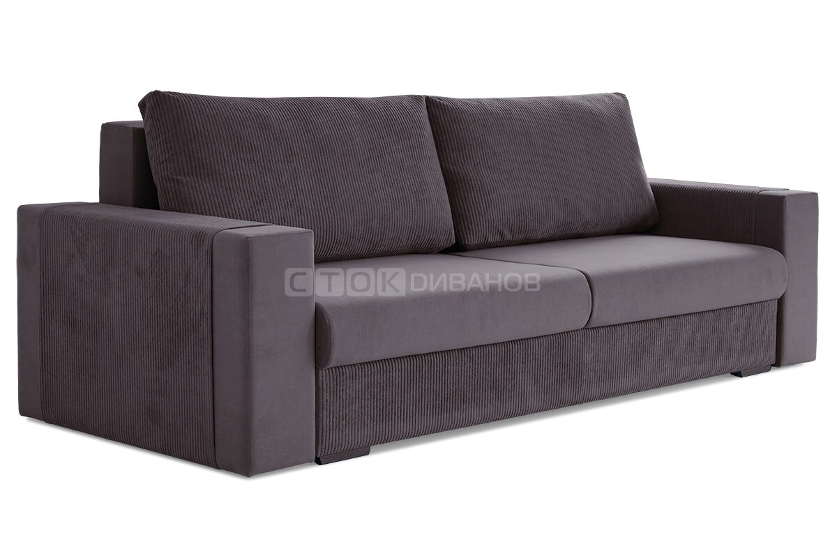Диван Сток Диванов Калифорния Chocolate шоколадный, механизм еврокнижка