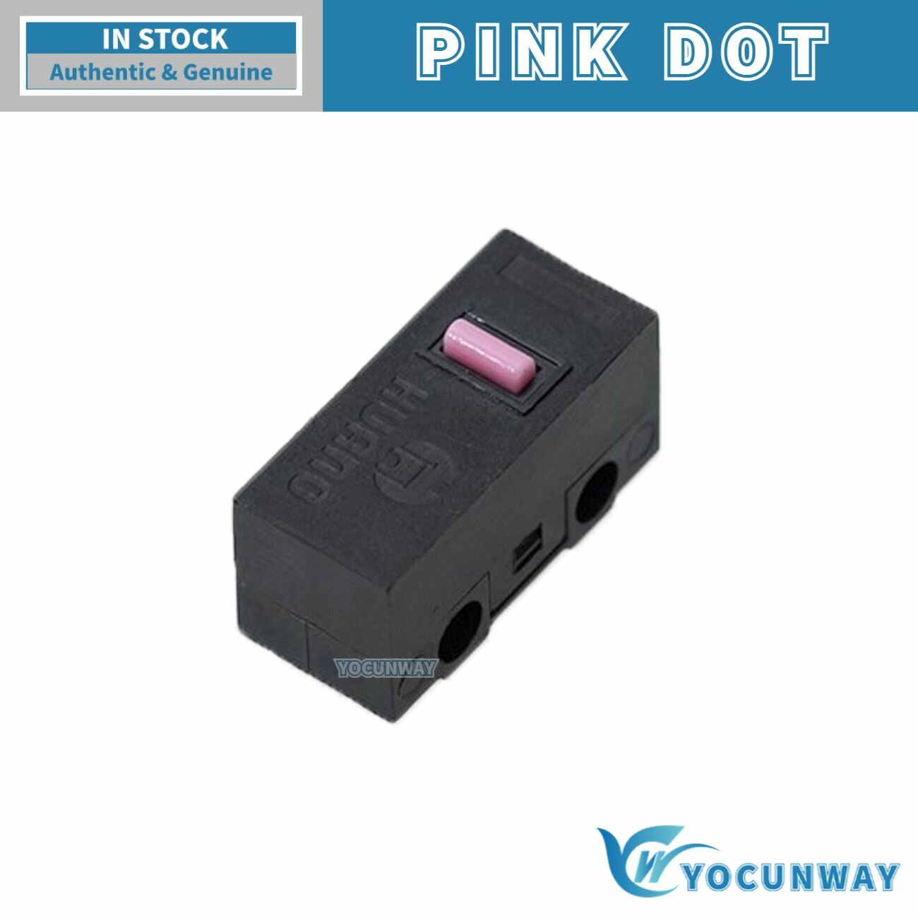 10ШТ Новый микропереключатель HUANO Черный корпус Розовый Синий Белый Зеленый Желтый Красный в горошек Срок службы 10 м для мыши Botton