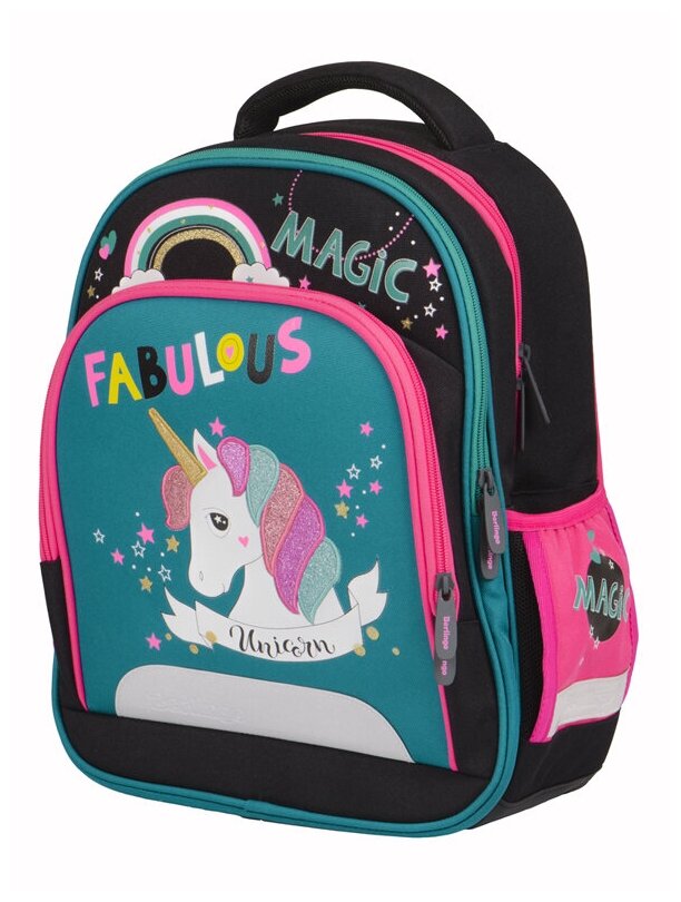 Ранец Berlingo облегченный Flash "Unicorn style" 37*28*15см, 2 отделения, 3 кармана, анатомическая спинка