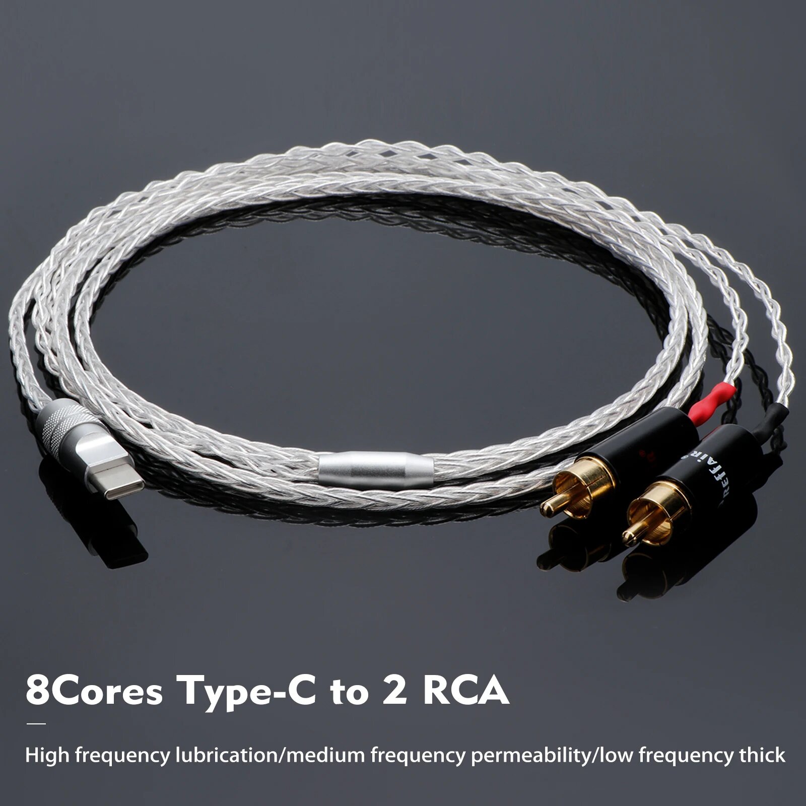 Аудиокабель Preffair Type C на 2 RCA 1.5m