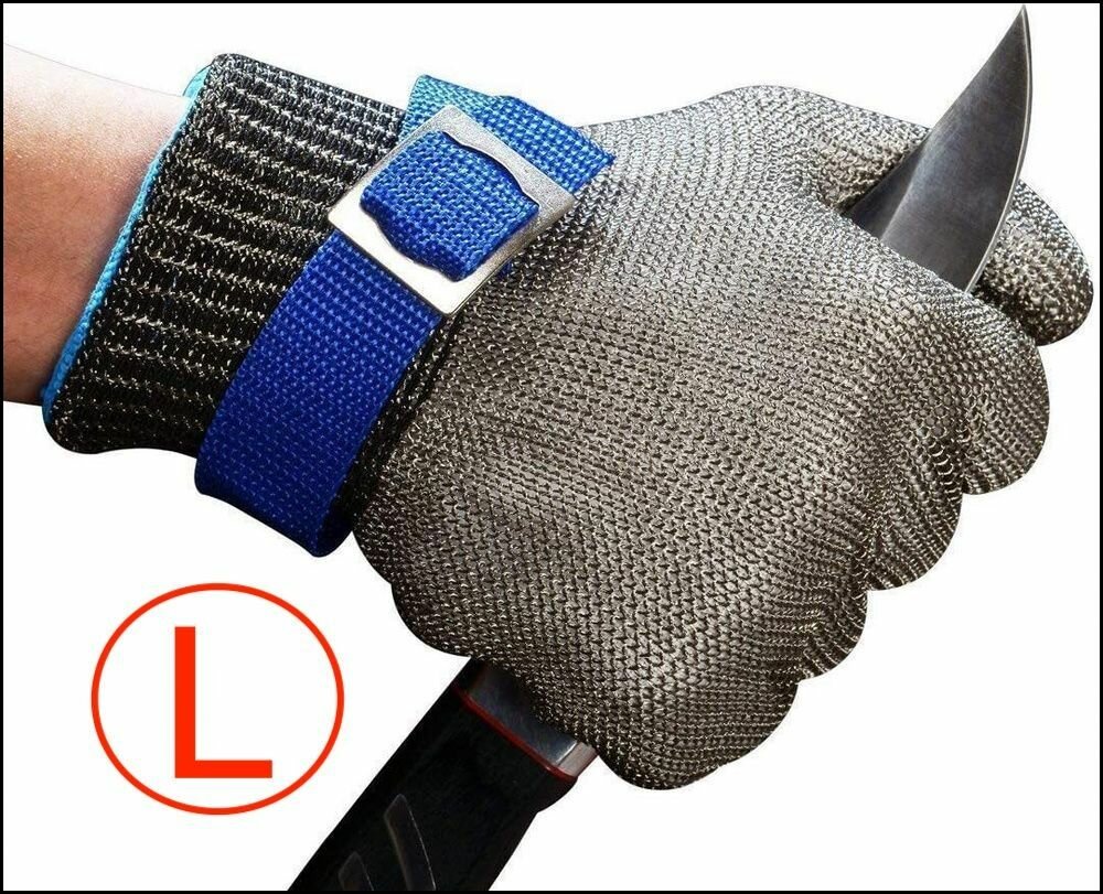 Перчатки защитные 1шт! Кольчужная перчатка Мясник левая