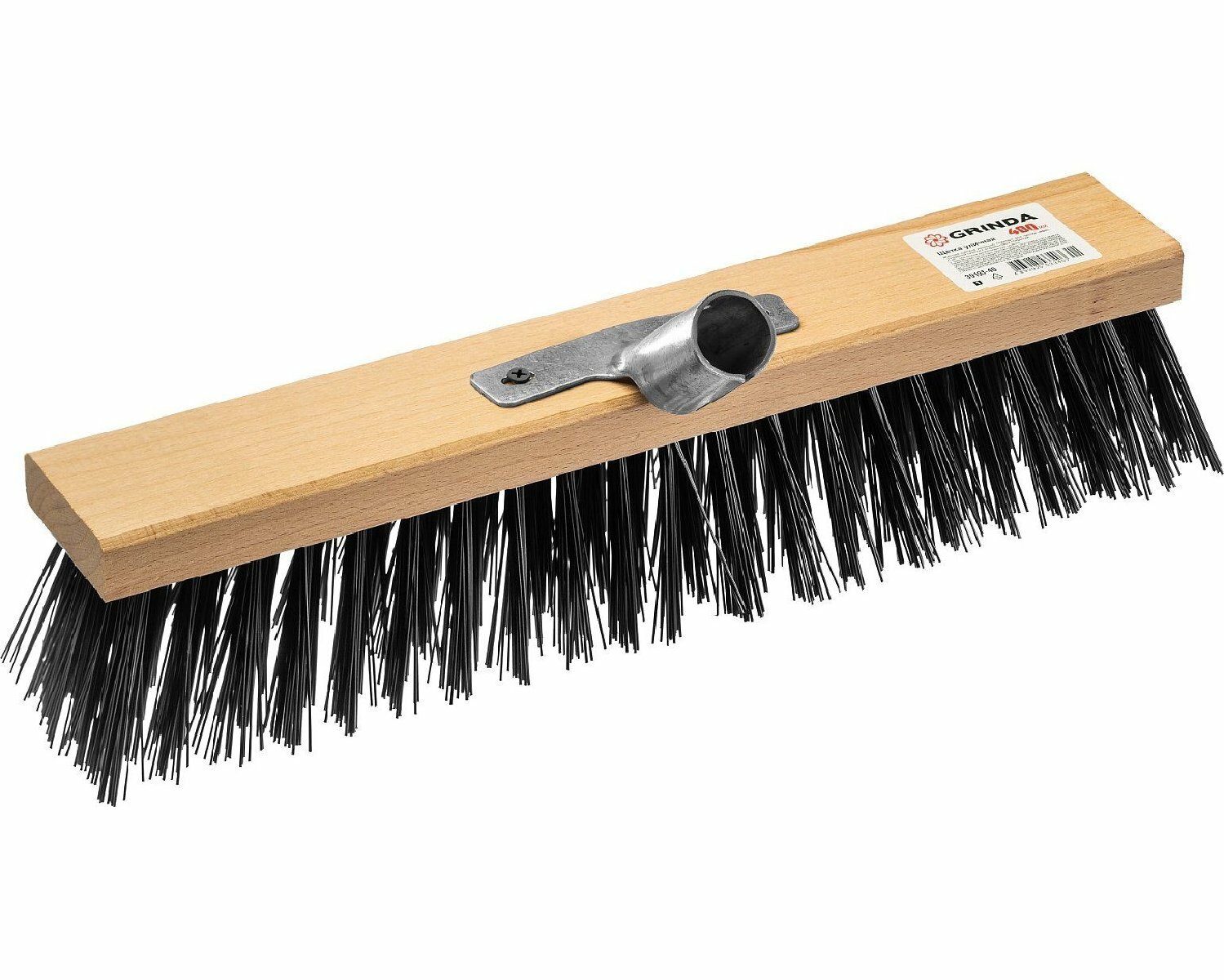Уличная щетка GRINDA 40 см, с металлическим держателем для черенка d25мм, EURO (39193-40_z01)