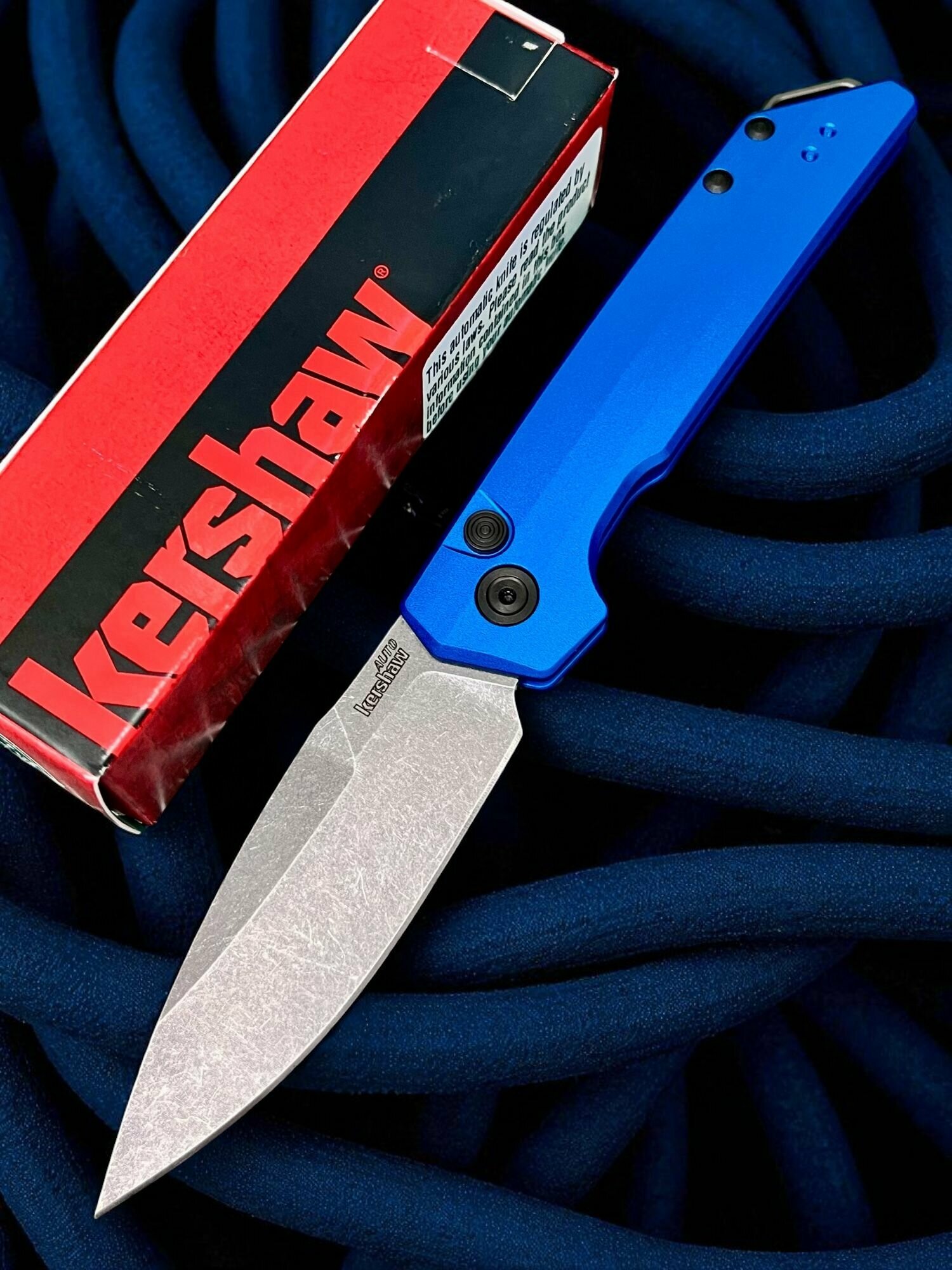 Нож складной Kershaw KS7038BLU Launch Iridium, MagnaCut Blade, Blue Handle