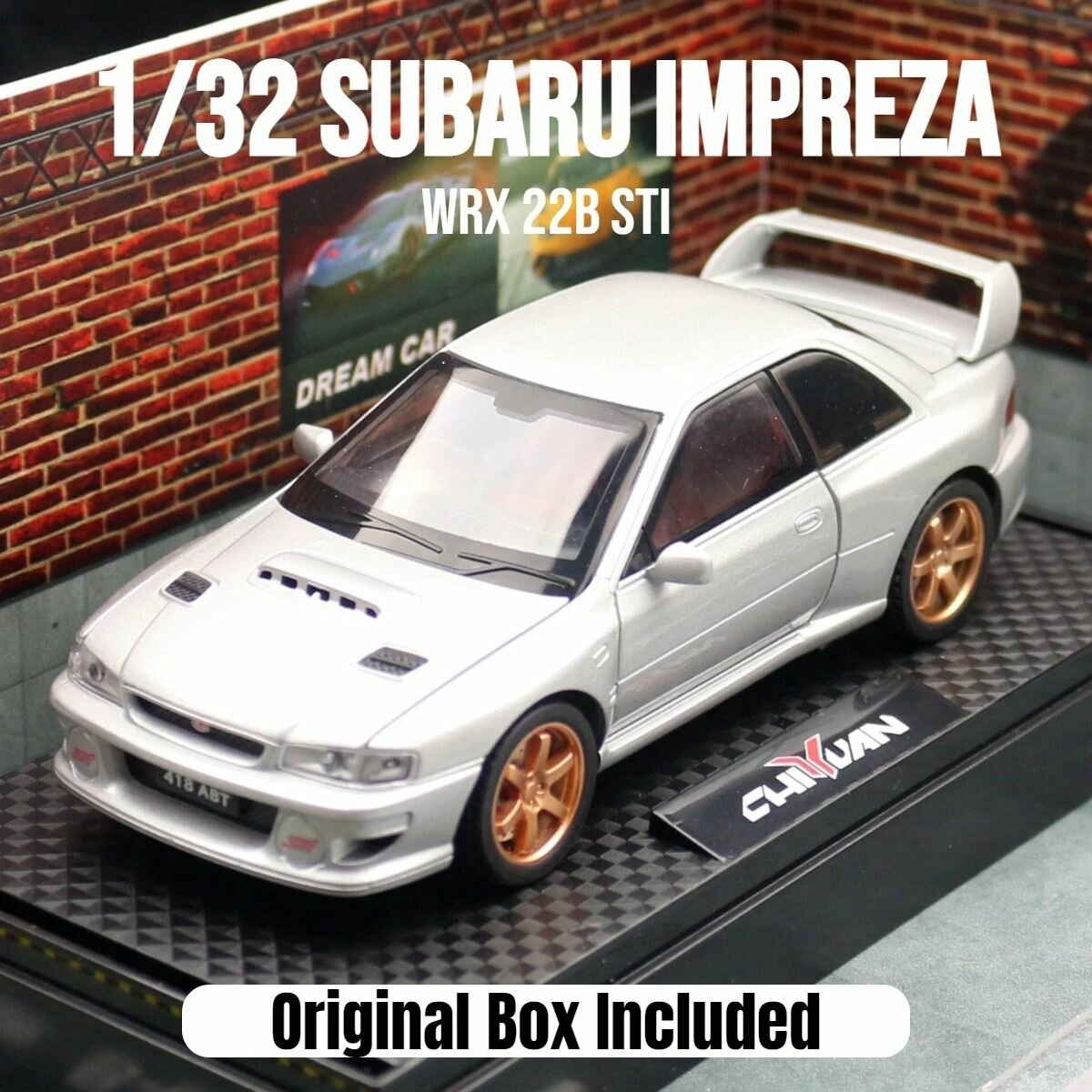 WRC Rally Racing DIECAST CAR 1/32 Коллекционная металлическая машина Subaru Impreza WRX 22B STI Игрушечная машина