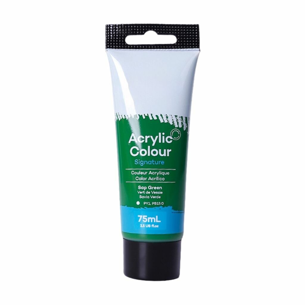 (1 тюбик) 75 мл студийная ручная роспись по текстилю акриловой краской (ночь)-травянисто-зеленый