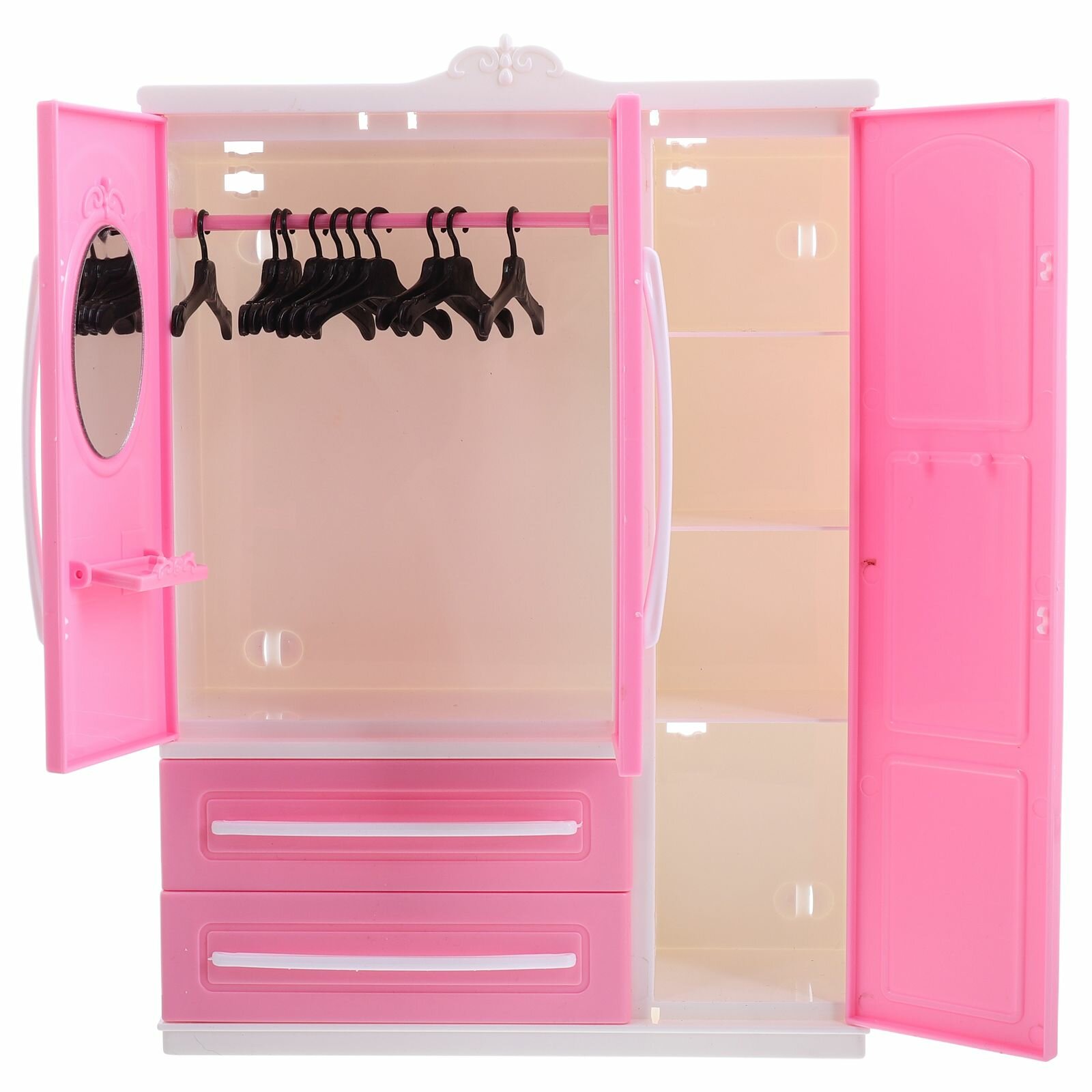 Шкаф Для Кукол, С Вешалками, Из Пластика, Для Игрушек, 1 Набор