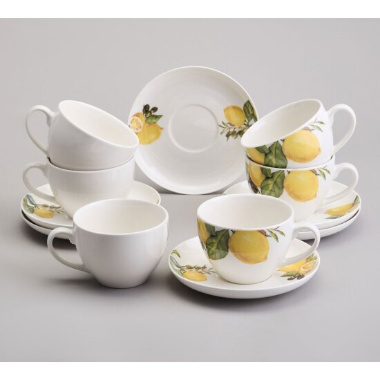 Чайный набор Lefard "лемон три", на 6 пер, 12 пр, 250 мл.