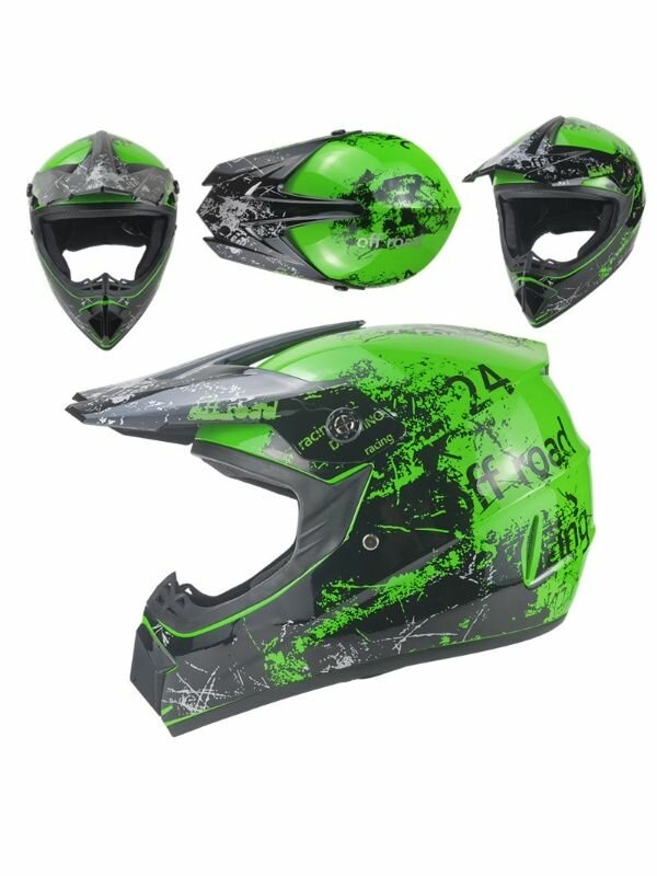 Шлем фулфейс велосипедный, Шлем для даунхилла и MTB, Высокопрочный ABS, Вентилируемый амортизатор