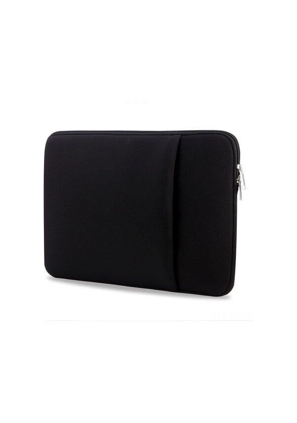 Черный чехол для ультрабука 15,6", ноутбука и планшета - антистатическая пена, амортизация, передний карман и мягкая внутренняя часть - черный